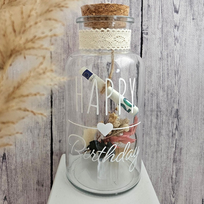 Geldgeschenk im glas - Etsy.de