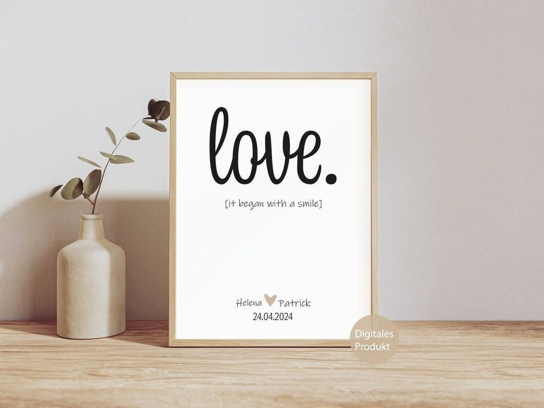 Personalized Wedding Gift Poster as a Gift for Valentine's Day or ...
