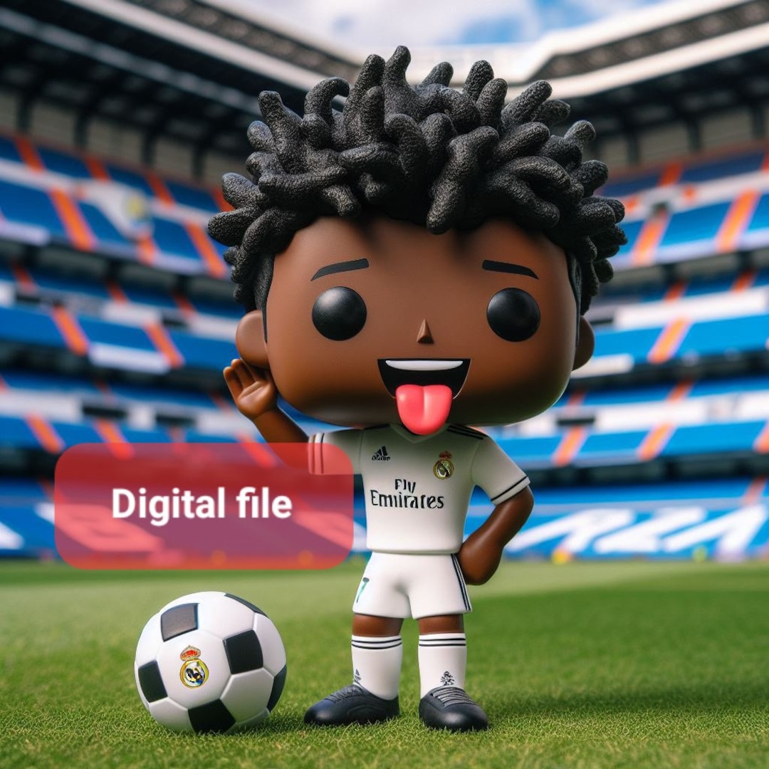 DIGITAL FILE: Vinicius Junior Digital Portrait Funko Pop. Vinicius Jr ...