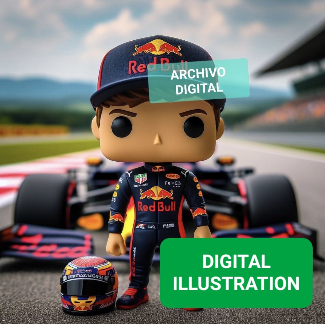 DIGITAL Illustration Checo Perez, Digital Funko Pop. Digital Portrait ...