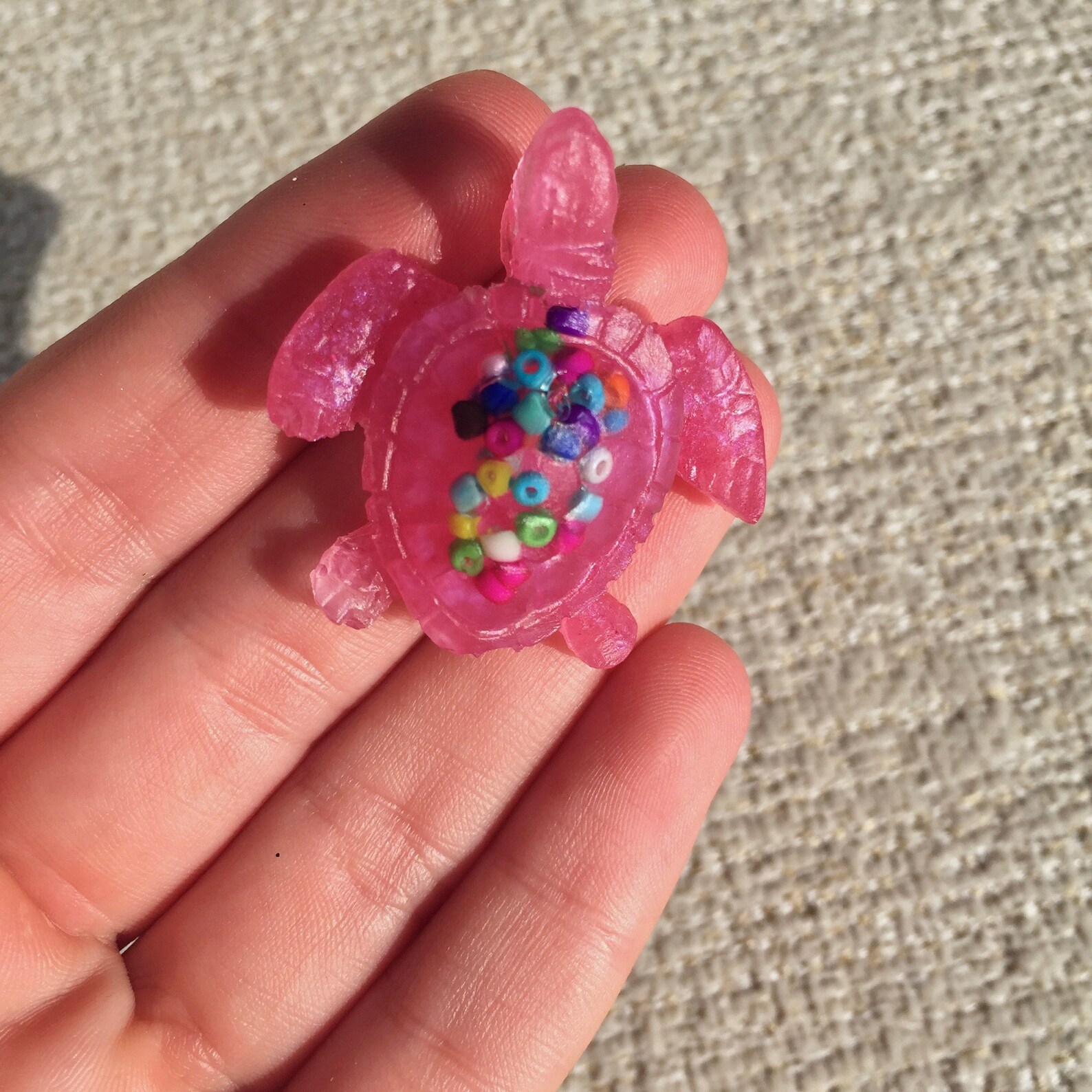 Turtle Magnet Made of Resin. Pink Turtle Magnet With Colorful - Etsy Israel