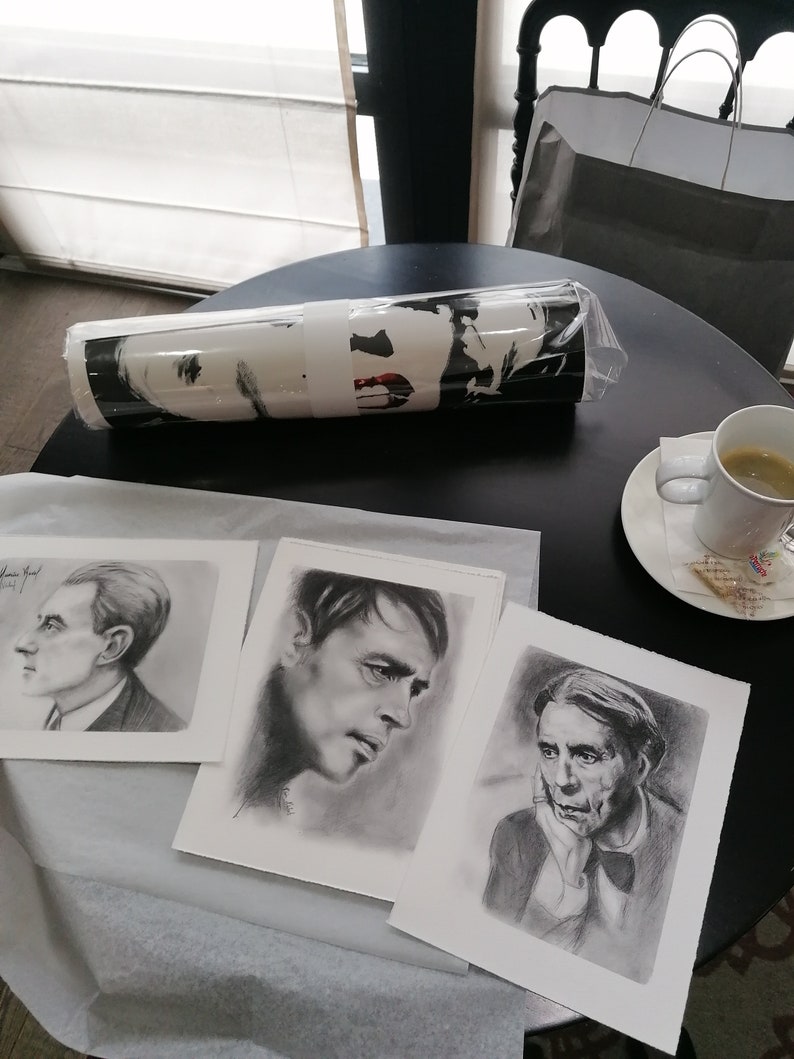 Portrait of Maurice Ravel, Reprographie, Signed by the Artist and ...