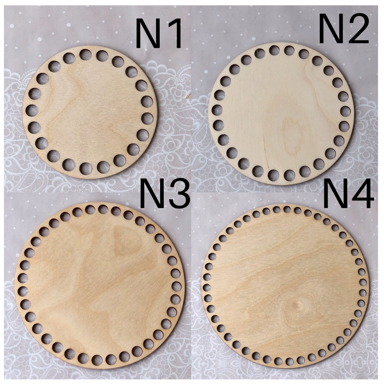 Cercle rond fonds en bois Base en bois découpé au laser avec | Etsy