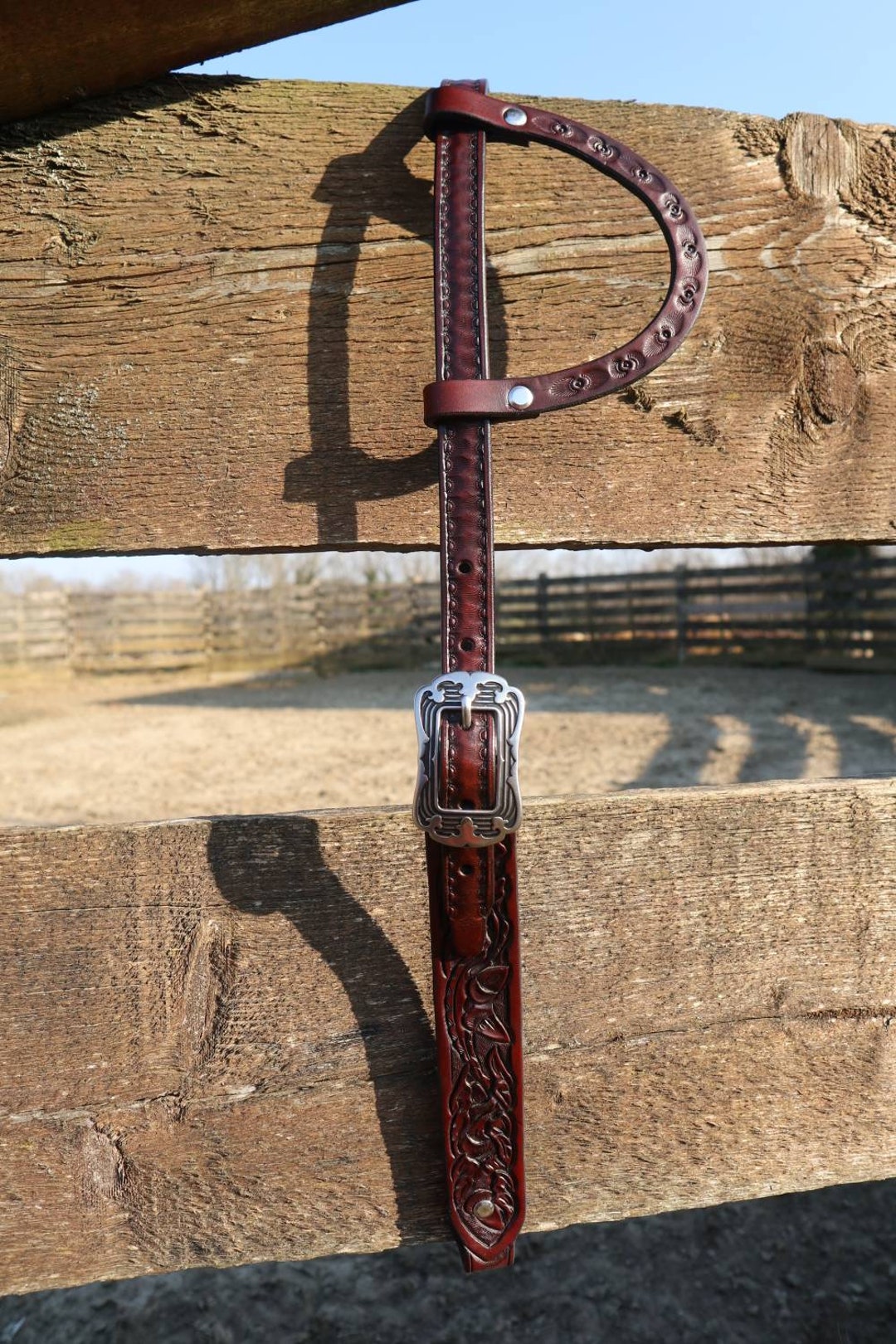 Luxury Western Leather Horse Bridle, Jeremiah Watt Stainless Steel ...