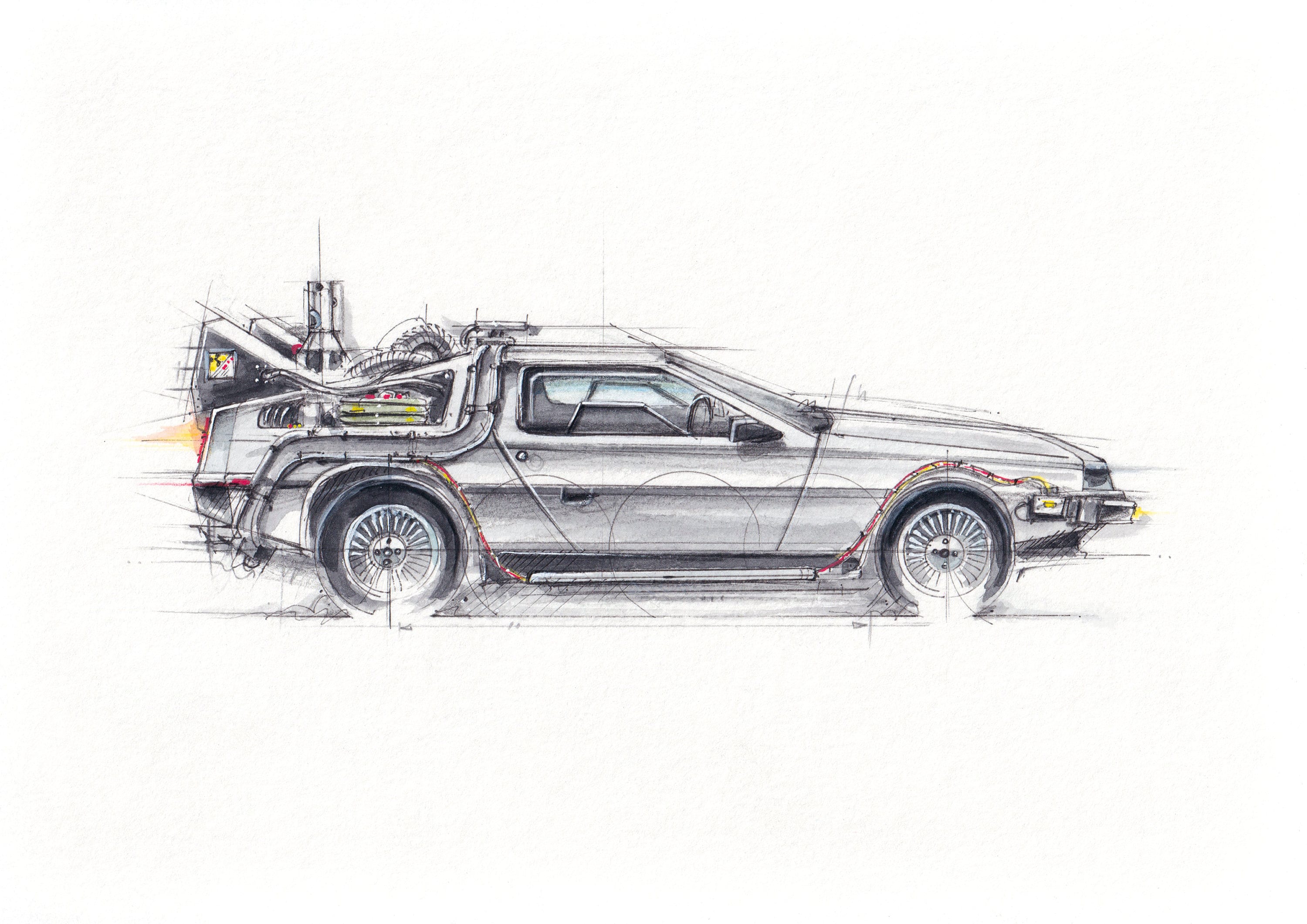 Delorean Sketches