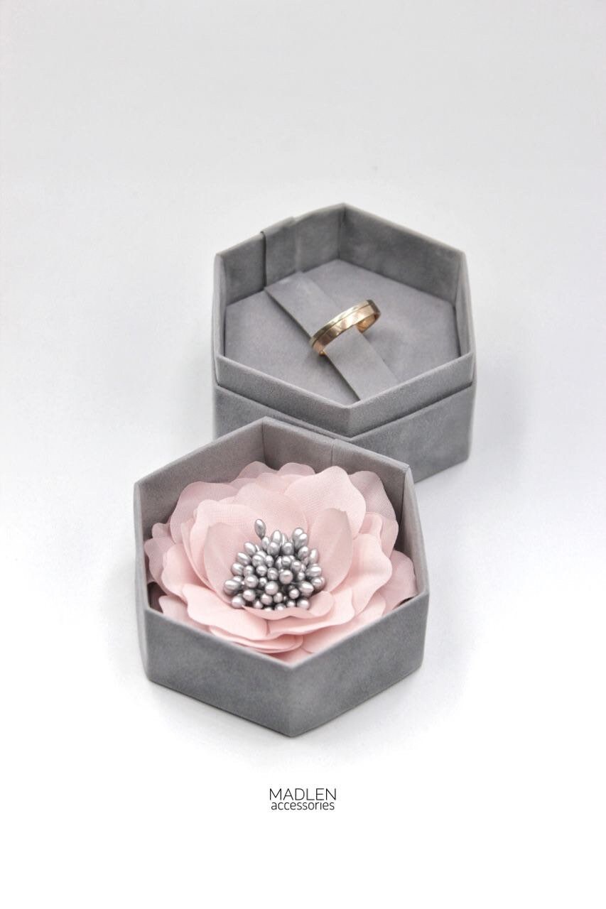 Wedding Ring Box Proposal Box Velvet Ring Holder Ring Box | Etsy