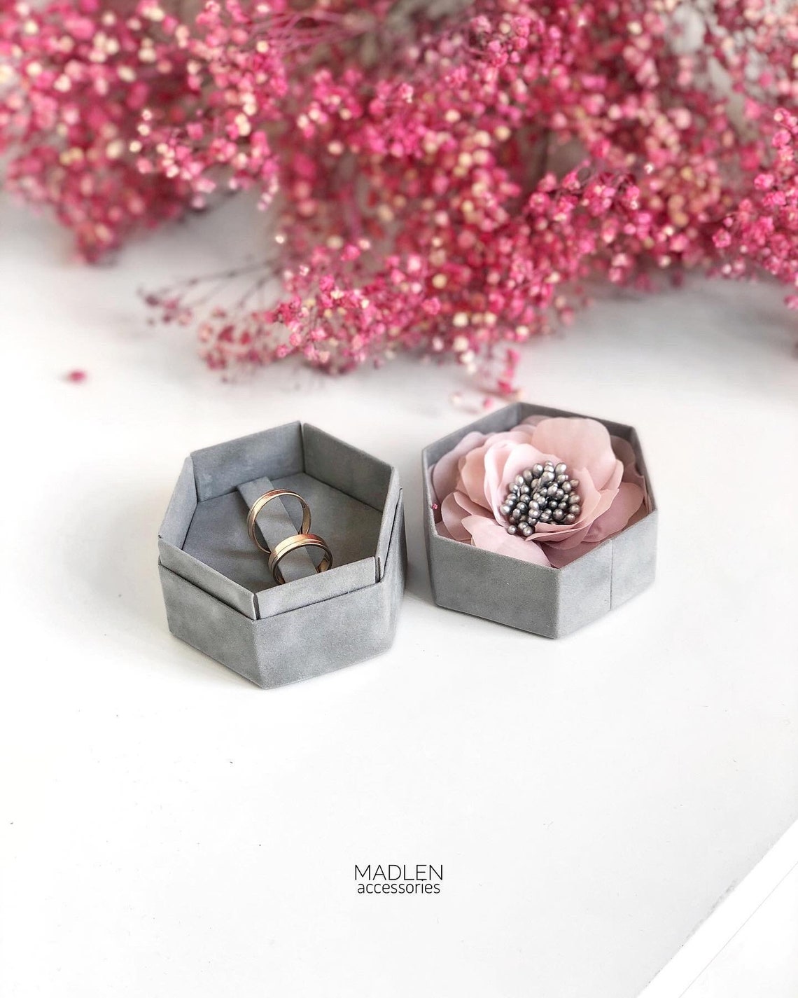 Wedding Ring Box Proposal Box Velvet Ring Holder Ring Box | Etsy