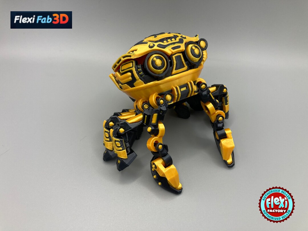 Cyber Crab Articulated 3D Printed Flexible Robotic Creature Fidget Toy ...