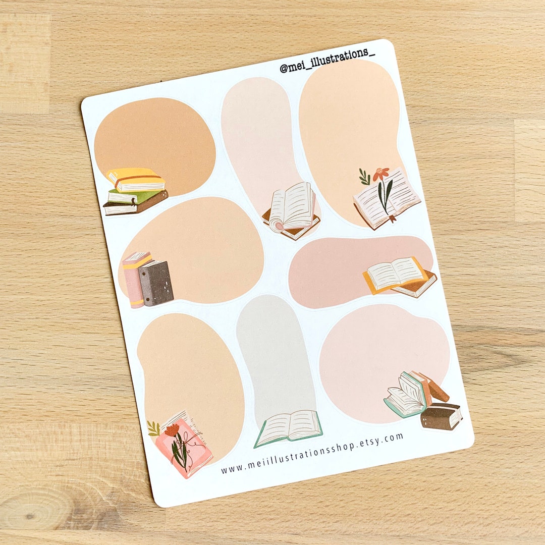 ORIGINAL DESIGN, Pebbles Sticker, Book Sticker Sheet, Planner Sticker ...