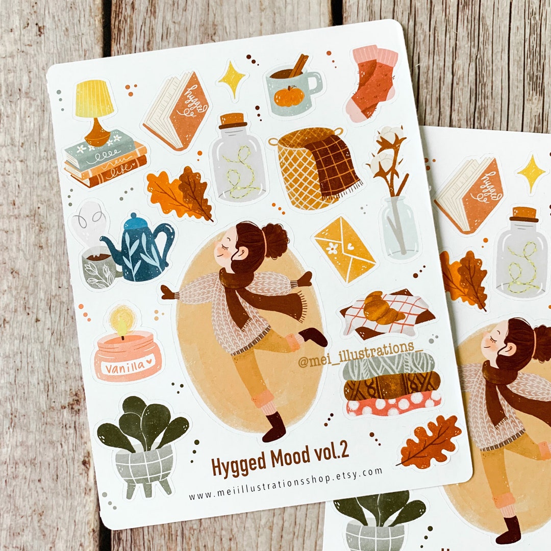 ORIGINAL DESIGN, Hygged Mood Sticker, Hygged Sticker Sheet, Planner ...
