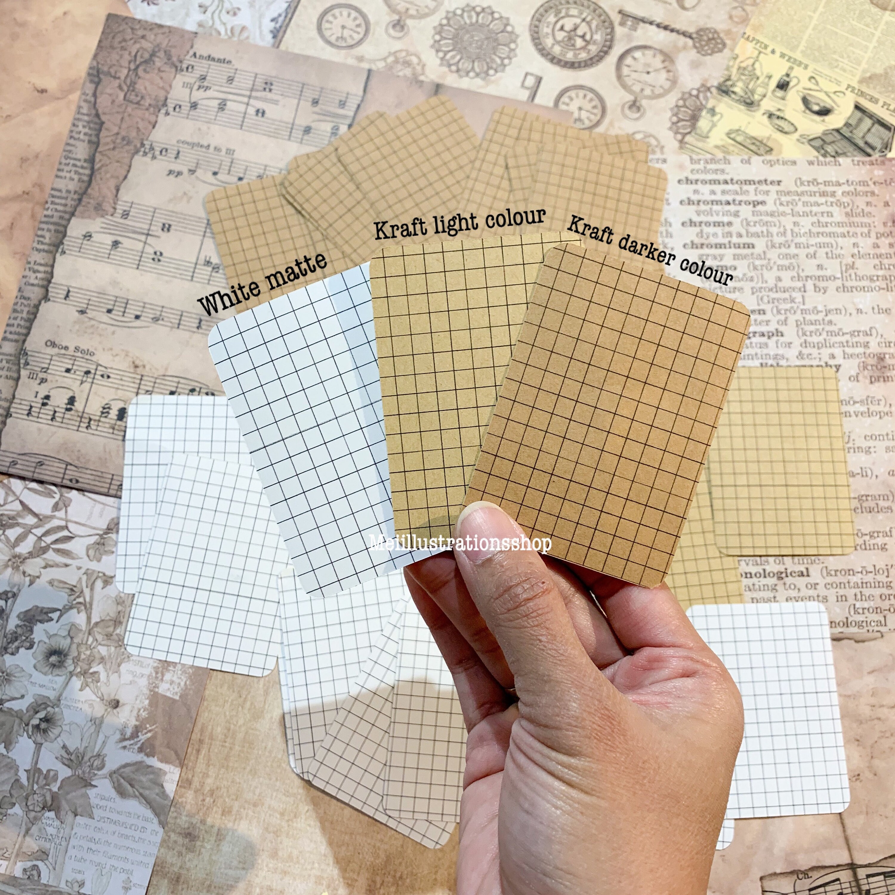 BUNDLE Grid Notepad Sticker Set Grid Memo Pad Grid Notepad | Etsy