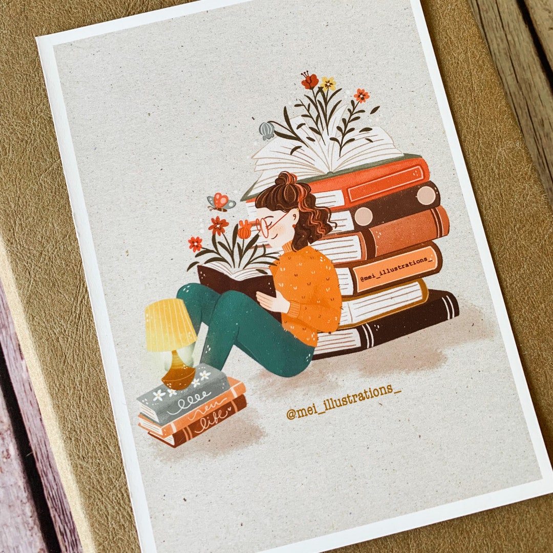 ORIGINAL DESIGN, Art Print, Handmade Art Print, Bookish Art Print ...