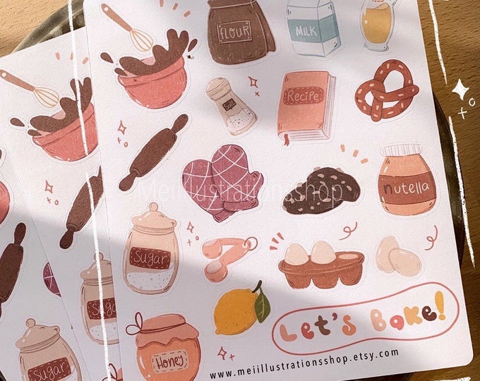 Baking Class 101 Sticker Sheet Matte - Etsy