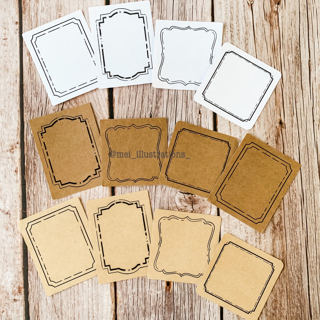 Vintage Frames Sticker Set, Ephemera Sticker, Vintage Frames Labels ...