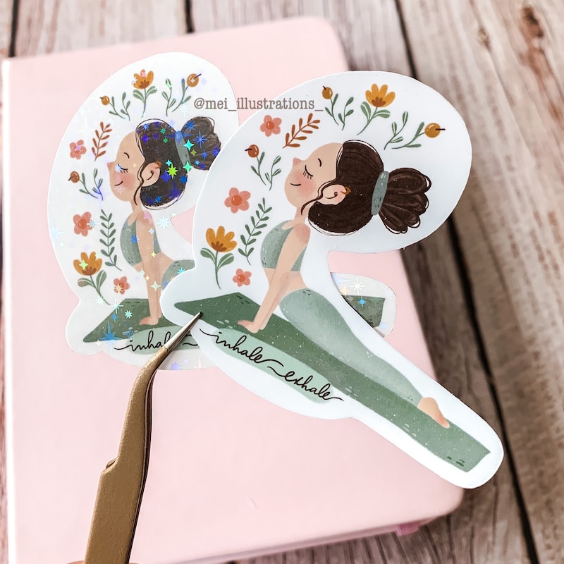 Yoga Stickers - Etsy