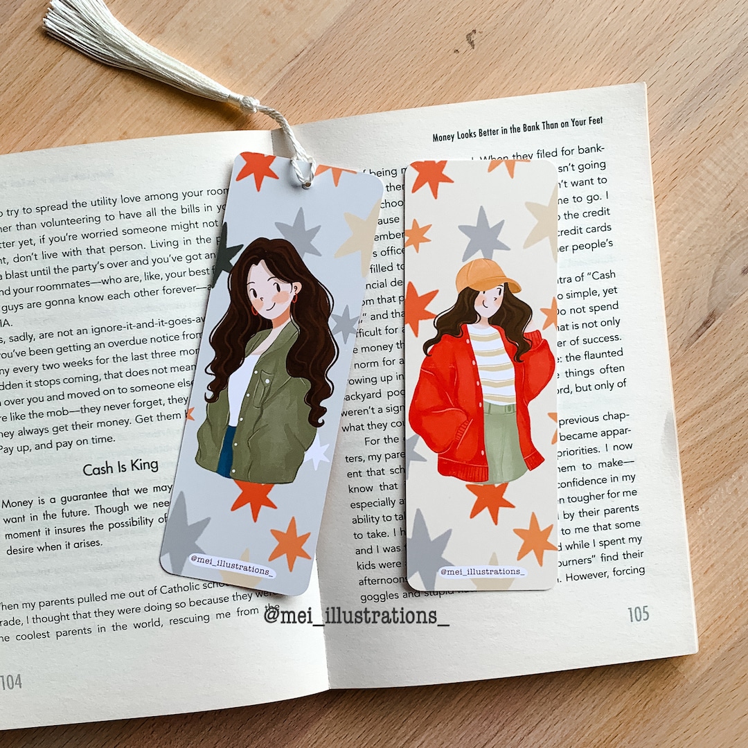 Girls Bookmark, Girl Bookmark, Bookmarks, Book Lover Gift, Reading ...
