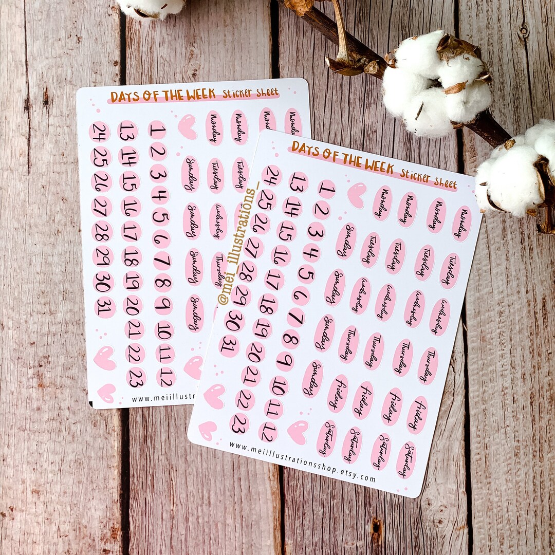 ORIGINAL DESIGN, Bullet Journal Sticker, Scrapbook Sticker, Planner ...