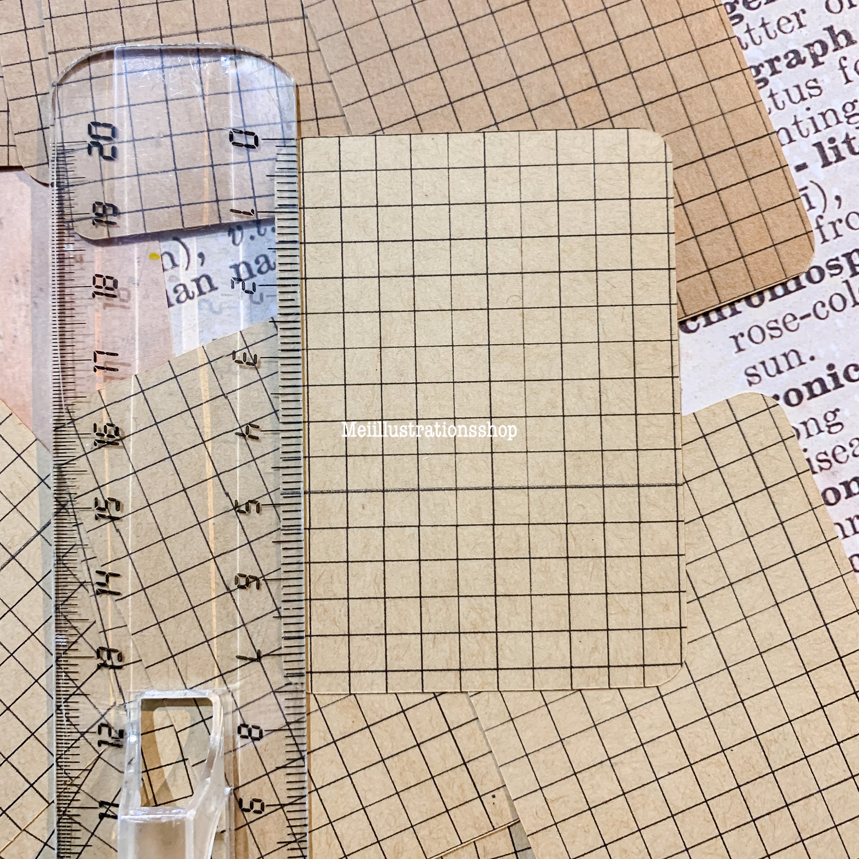 BUNDLE Grid Notepad Sticker Set Grid Memo Pad Grid Notepad | Etsy