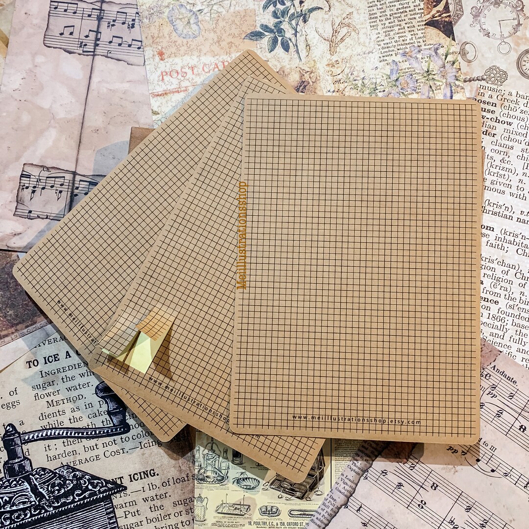 Kraft Grid Washi Sticker, Grid Washi, Sticker Sheet, Kraft Sticker ...