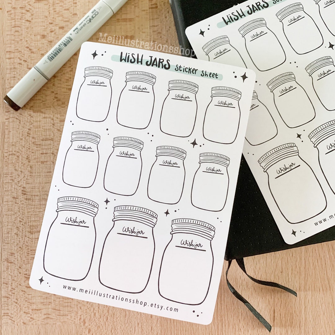 ORIGINAL DESIGN, Bujo Sticker, Scrapbook Sticker, Planner Sticker, Wish ...