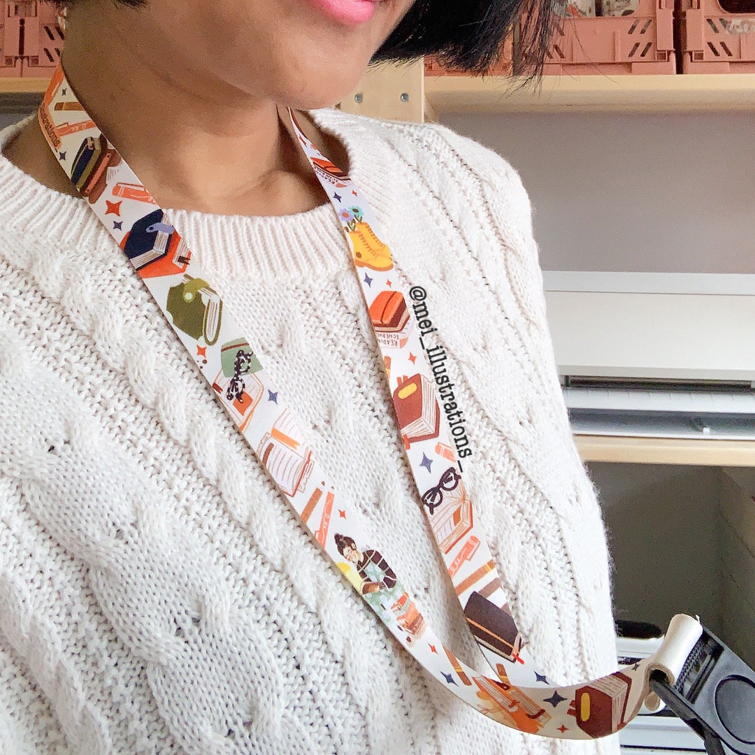 Lanyard, Long Lanyard, Bookworm Lanyard, Bookish Lanyard, Book Lanyard ...