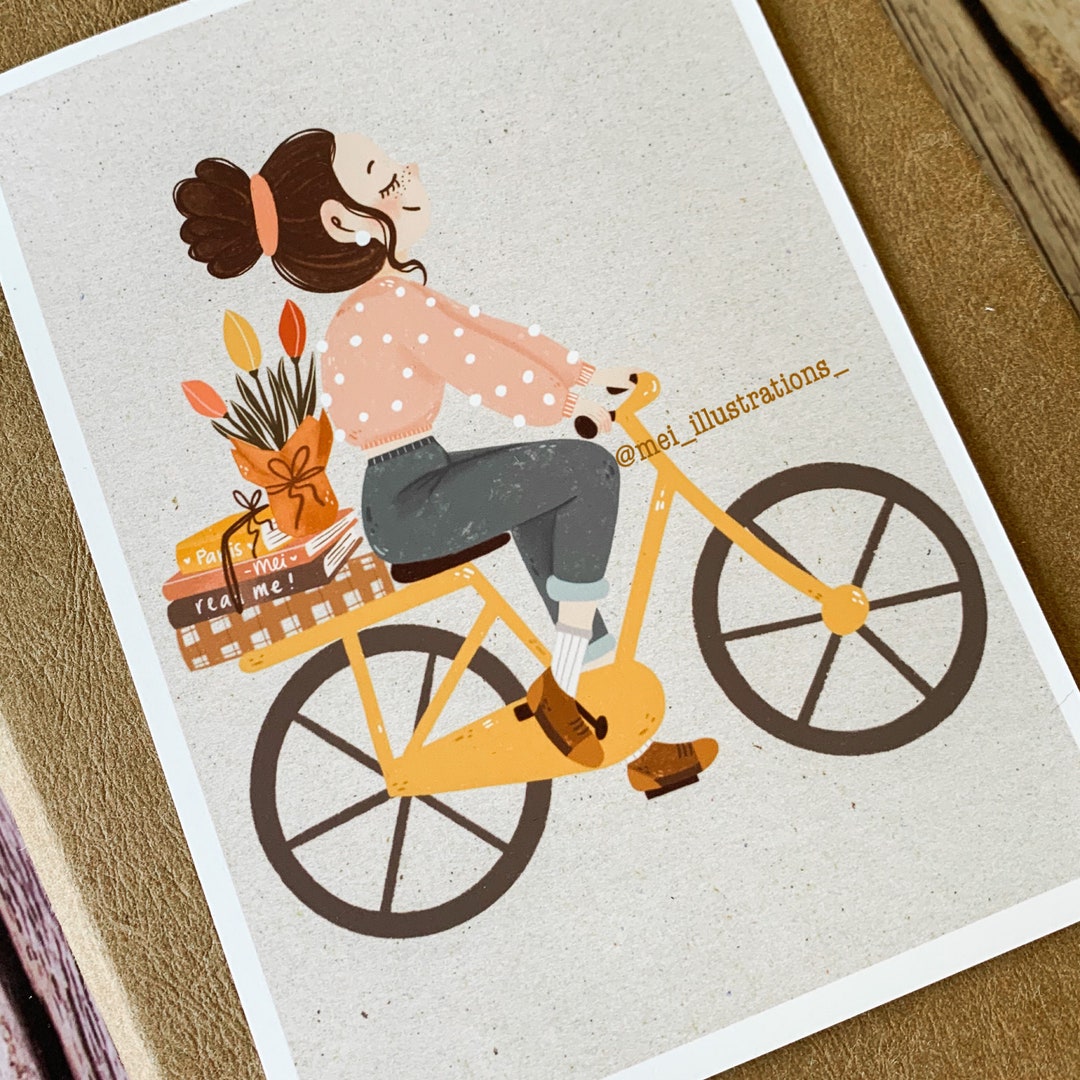 ORIGINAL DESIGN, Art Print, Handmade Art Print, Floral Girl Art Print ...