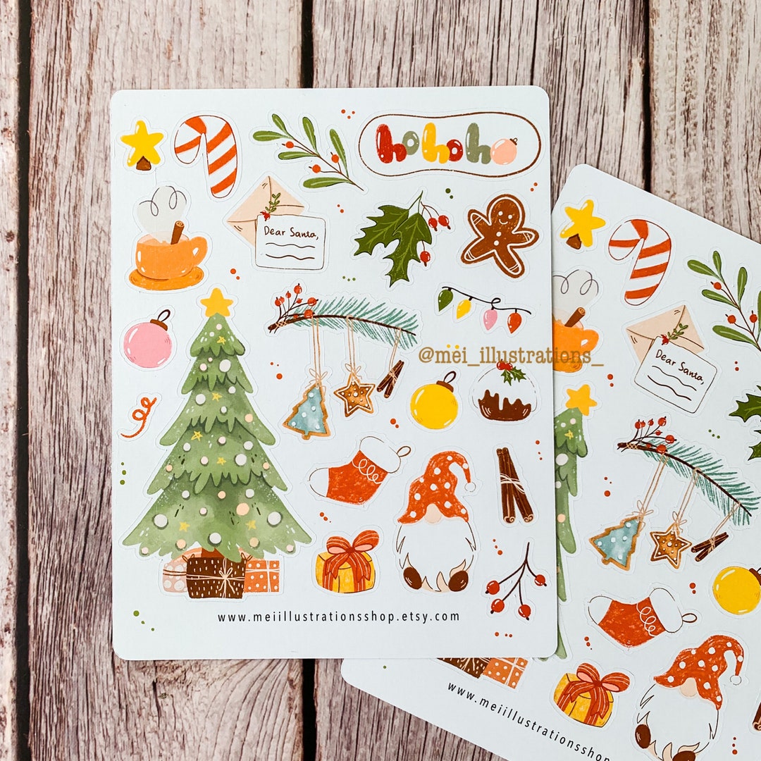 Bujo Sticker, Scrapbook Sticker, Planner Sticker, Christmas Sticker ...