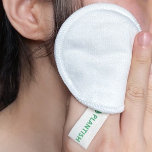 Reusable Cotton Rounds With Pockets 100% Organic Cotton Charcoal ...