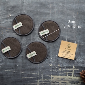 Reusable Cotton Rounds With Pockets | 100% Organic Cotton Charcoal ...