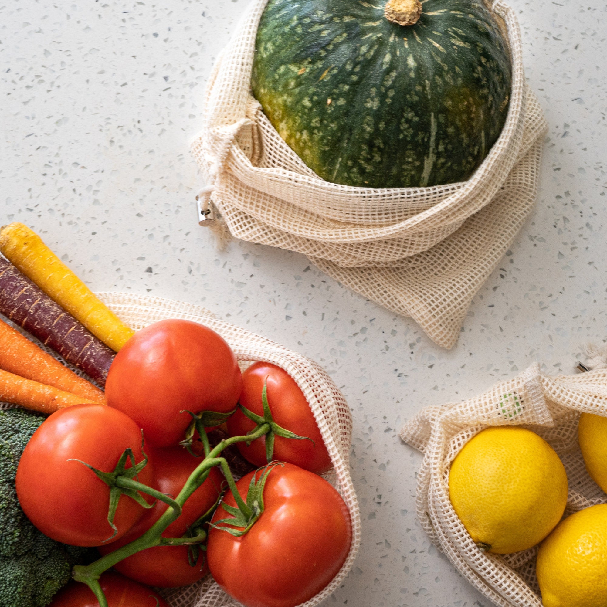 Set of 15 Mixed Produce Bags | Organic Cotton Produce Bag| Washable ...