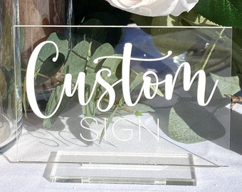 Acrylic Table Sign Custom - Etsy