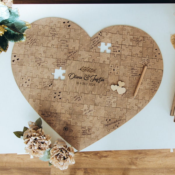 Wedding Puzzle Guest Book - Etsy