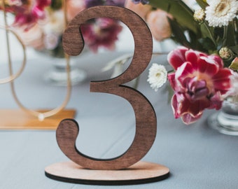 Round Table Numbers.gold Table Numbers With Base.wedding Table - Etsy