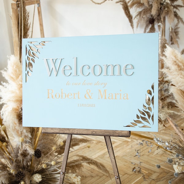 Wedding Welcome Sign Wood Stand - Etsy