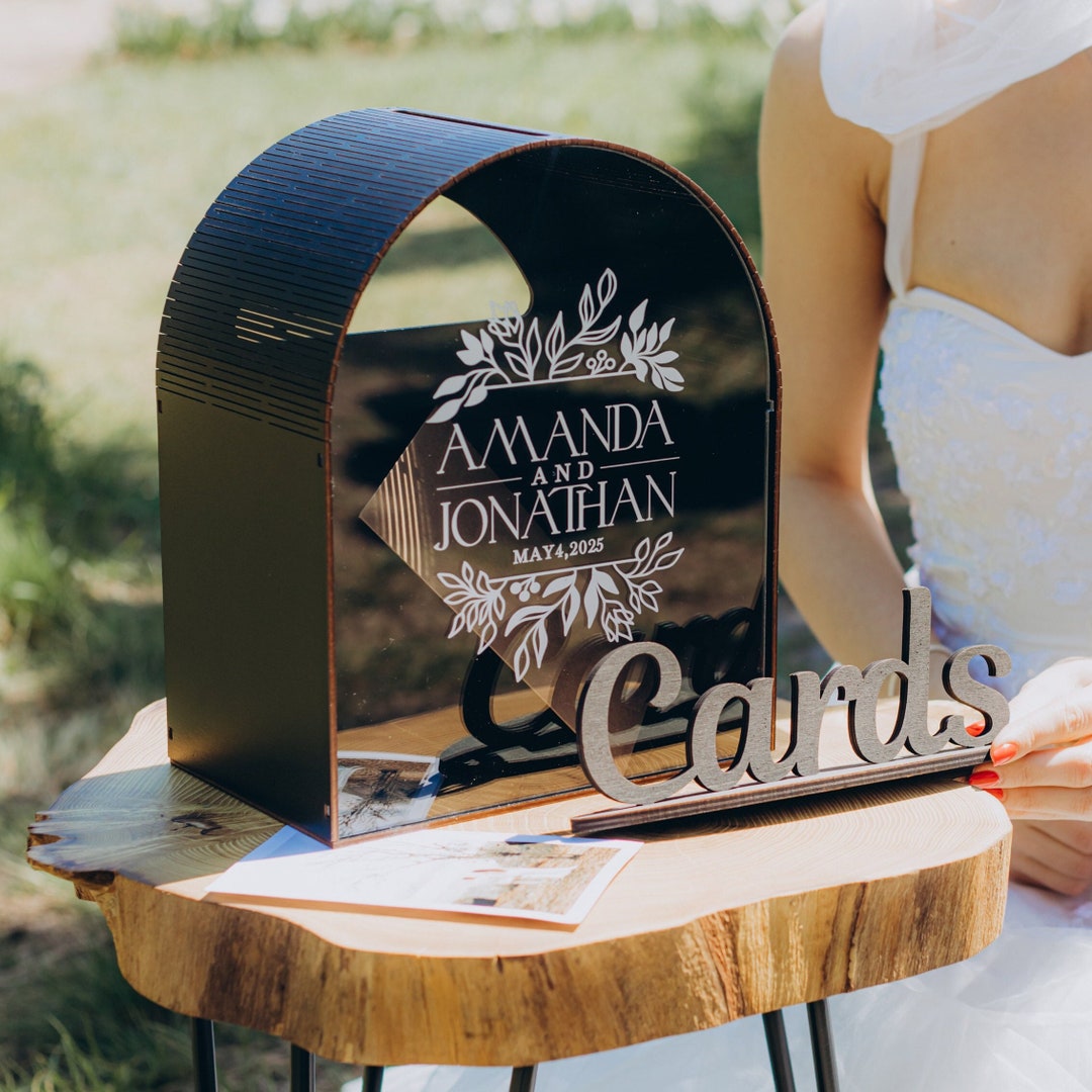 Large Wedding Gift Card Box Acrylic With Slot, Envelope Box for Cards ...