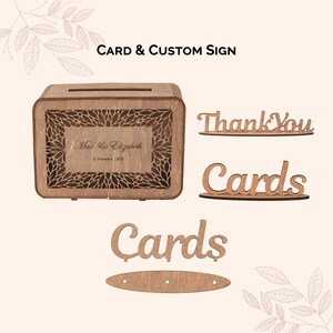 Wedding Wood Cash Envelope Box, Vintage Card Box With Slot ...