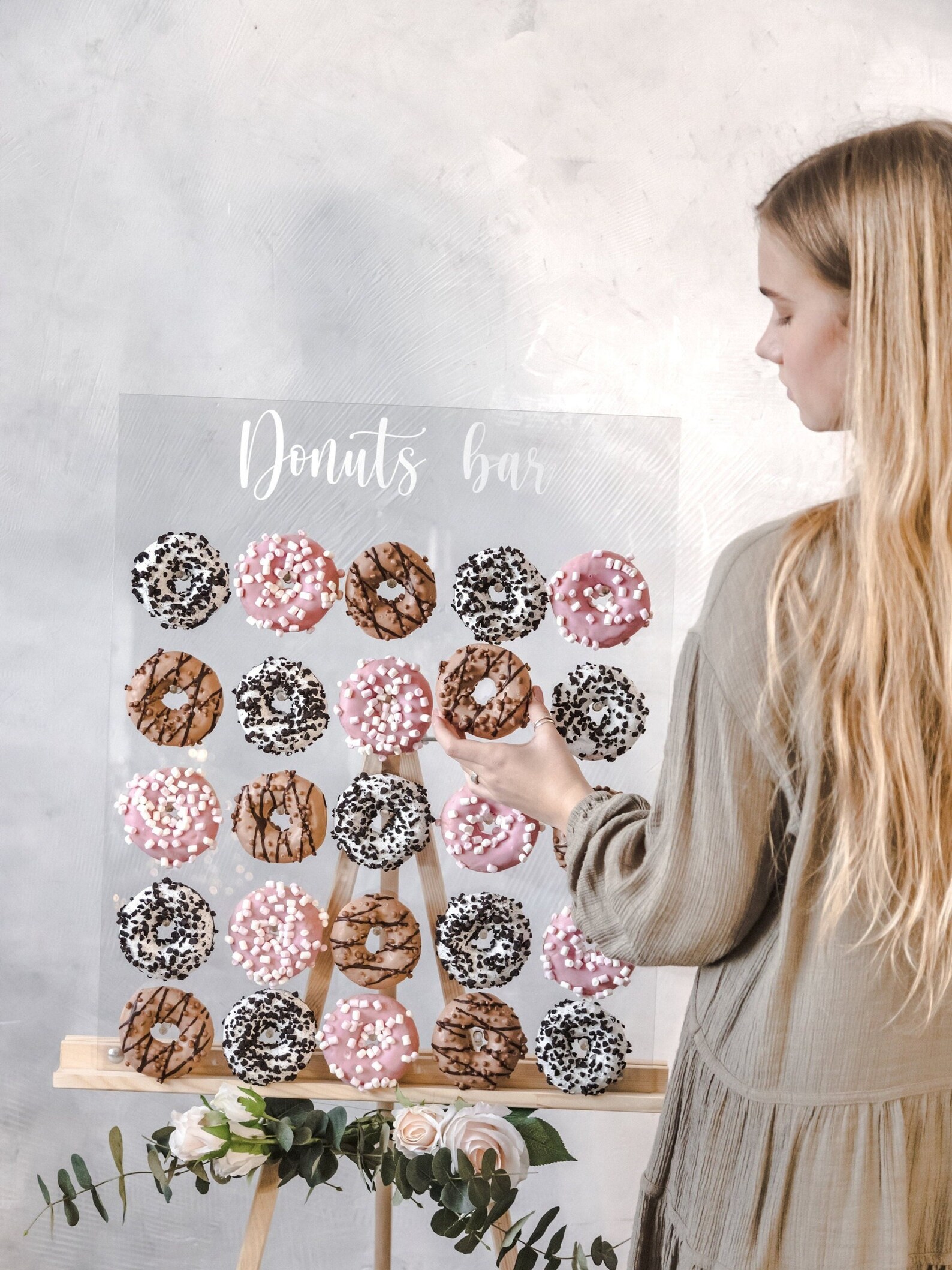 Rustic Donut Display Personalized Donut Wall Stand Donut - Etsy
