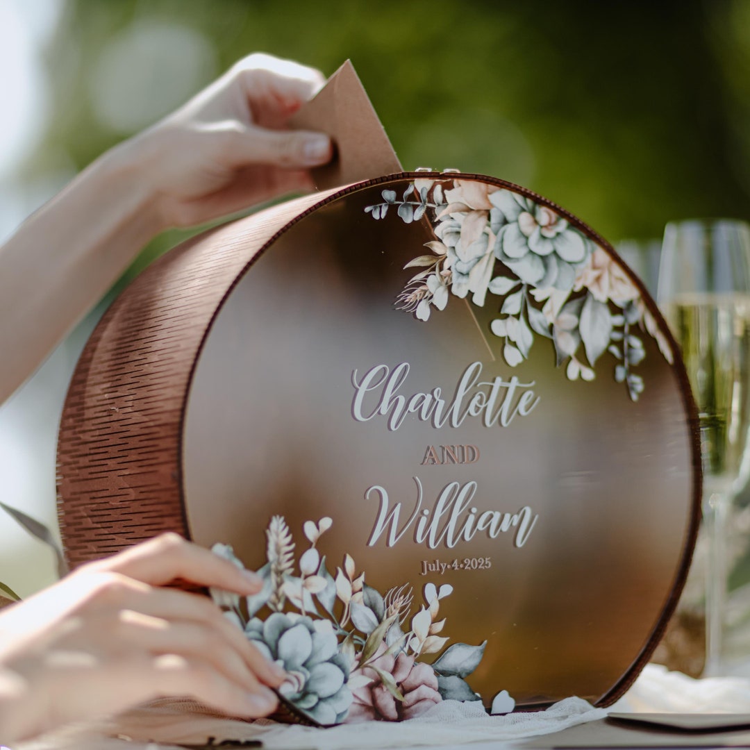 Personalized Gift Card Box Acrylic, Wedding Envelope Box, Urne Marrige ...