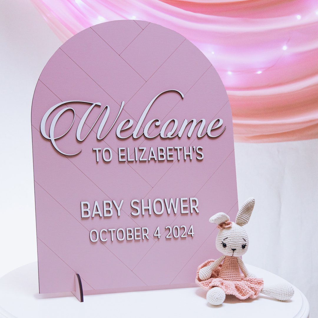Welcome Sign Baby Shower, Baby Shower Barbie Welcome Sign Decor, Barbie ...