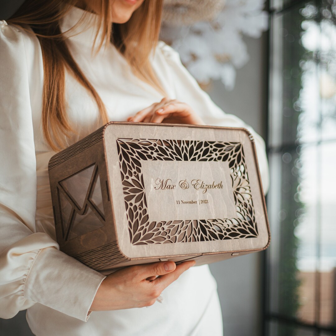 Unique Wedding Card Box, Boho Wedding Centerpieces Decorations, Wood ...