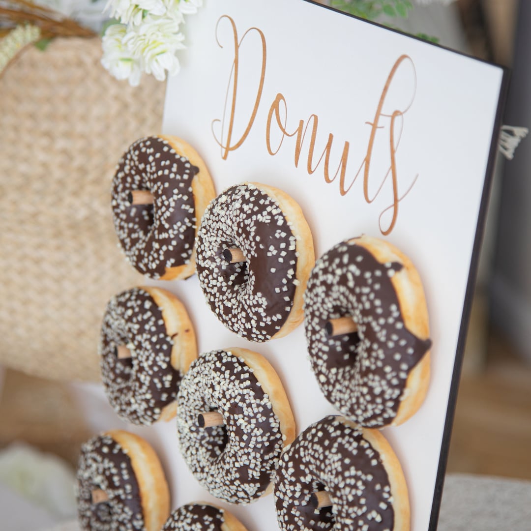 Wooden Donut Wall, Custom Display, Rustic Decor, Personalized Donut Bar ...