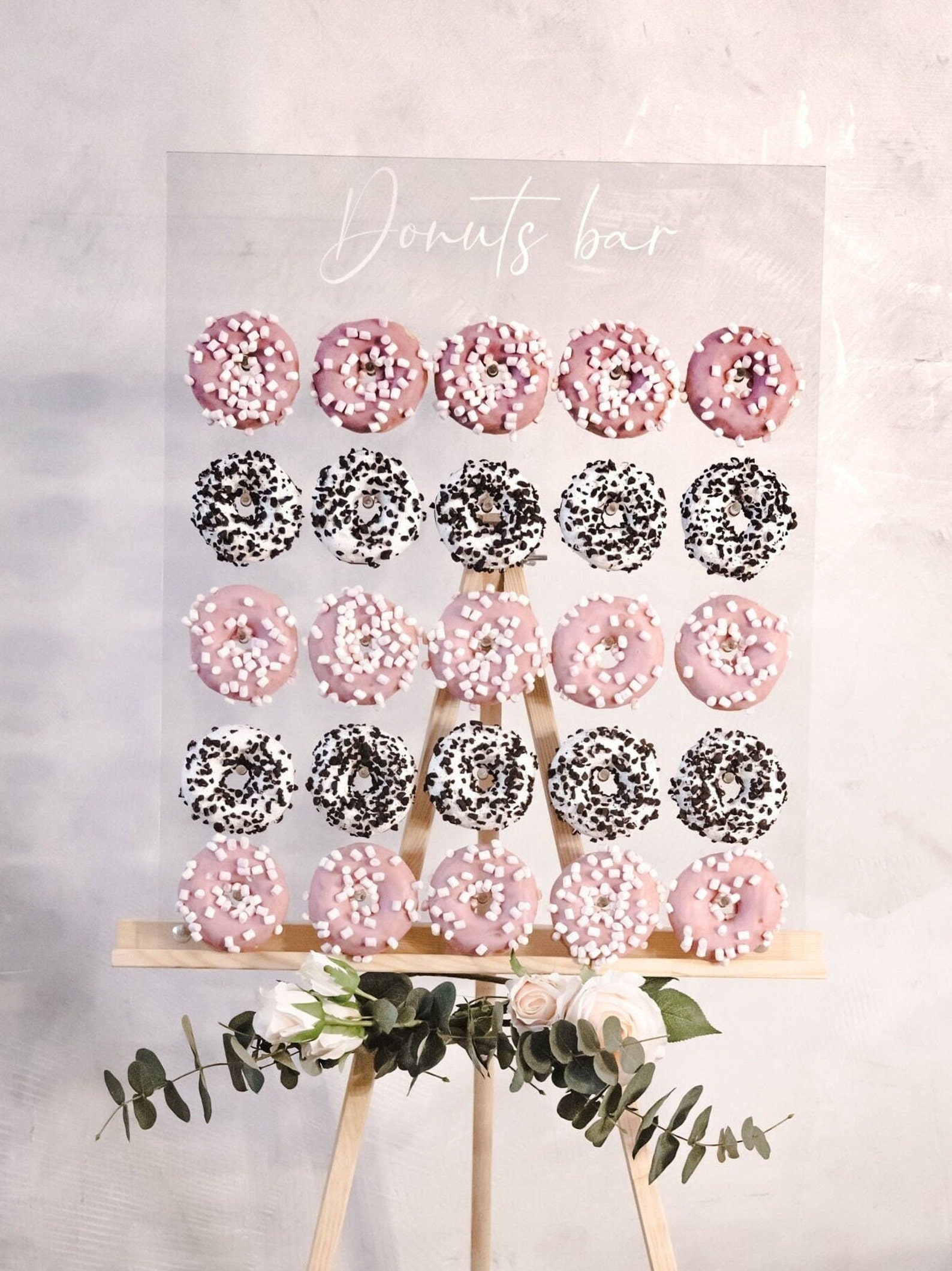 Rustic Donut Display Personalized Donut Wall Stand Donut - Etsy