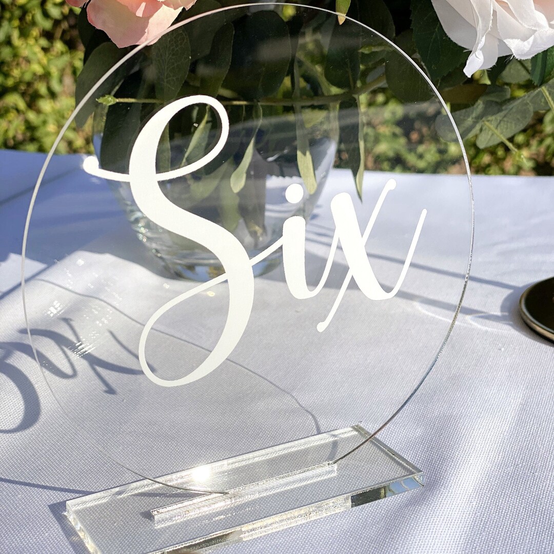Acrylic Wedding Table Numbers, Baby Shower and Wedding Table Decor ...