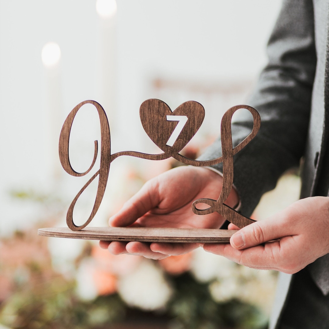 Personalized Wedding Wooden Table Numbers Sign, Unique Rustic Boho ...