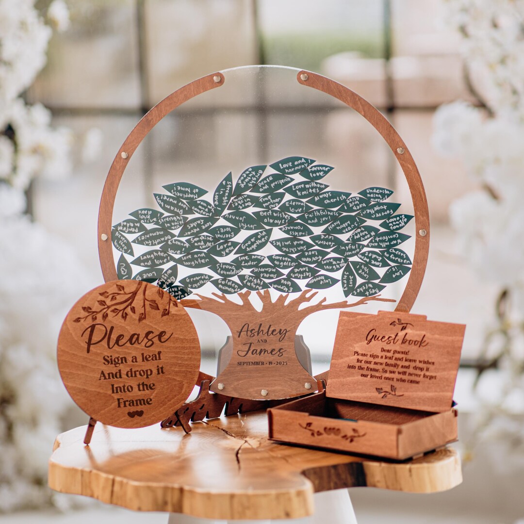 Rustic Wedding Decor Family Tree - Guest Book Alternative, Wedding ...