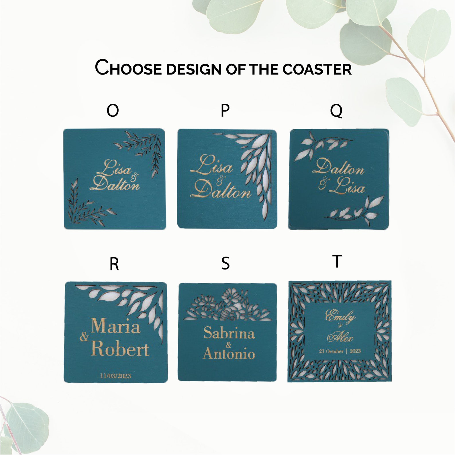 Coasters With Custom Engraving Wedding Shower Favors Gifts - Etsy