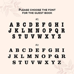 Letter Form Personalized Guestbook Spring Summer Fall Wedding Decor ...