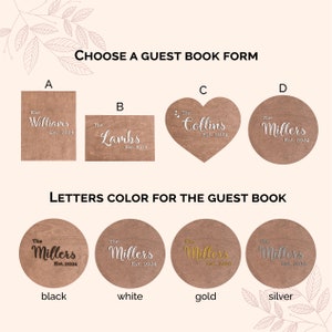 Boho Circle Guest Book Wedding Alternative, Rustic Guestbook Initials ...