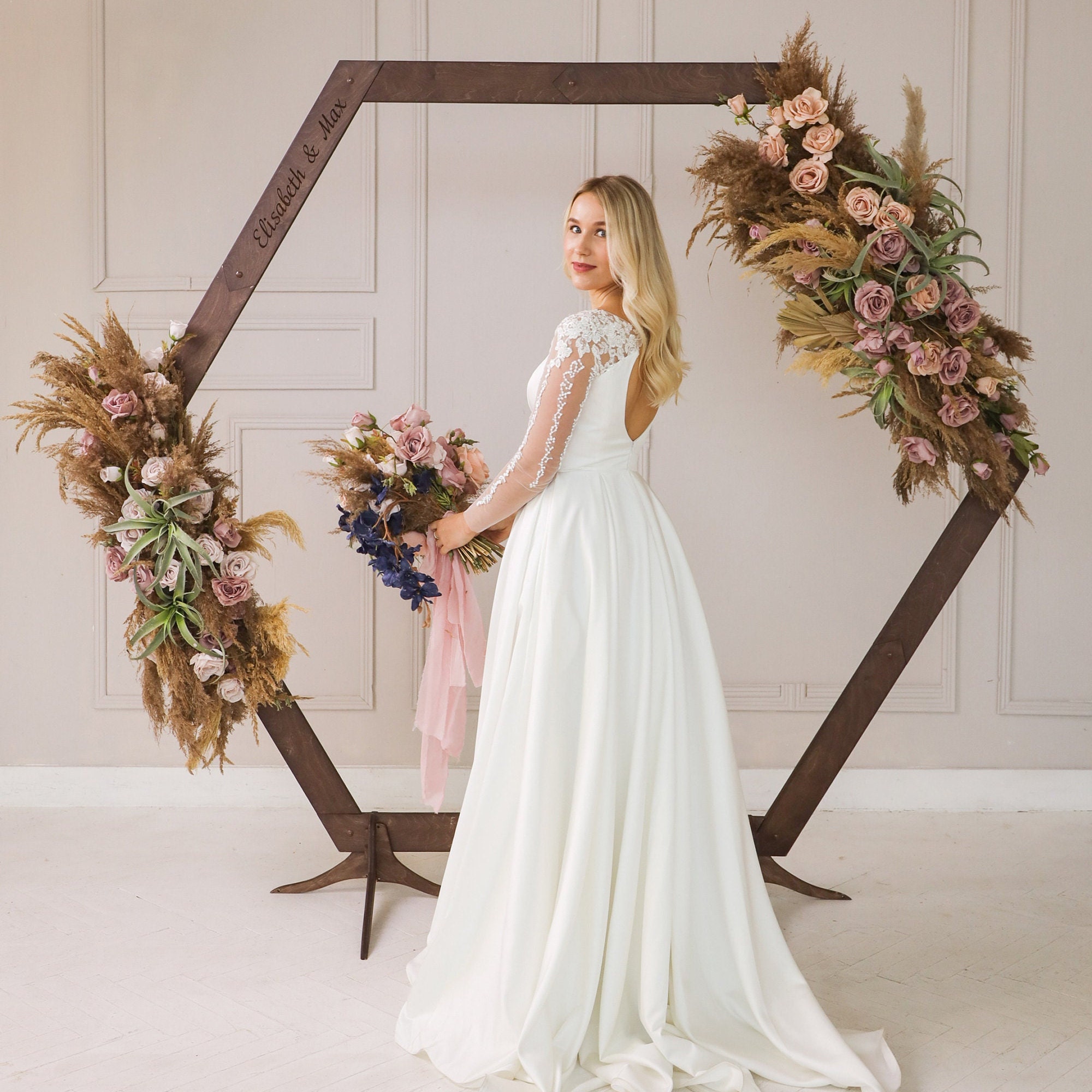 Circle Wedding Arch Wedding Arch Hexagon Triangle Rustic - Etsy Canada