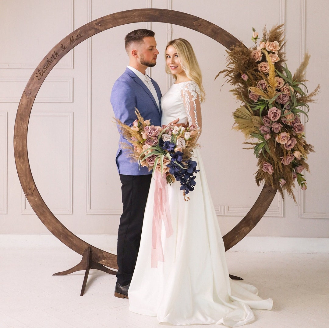 Circle Wedding Arch, Wedding Arch Hexagon, Triangle, Rustic Wedding ...